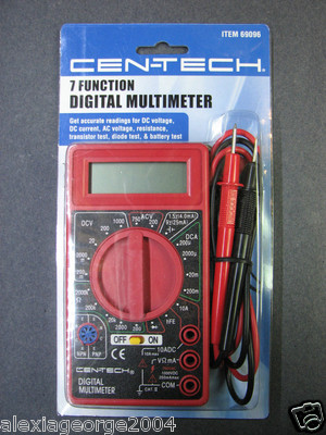 Cen-Tech 7 Function Digital Multimeter Item 69096 Electrical Test Meter ...