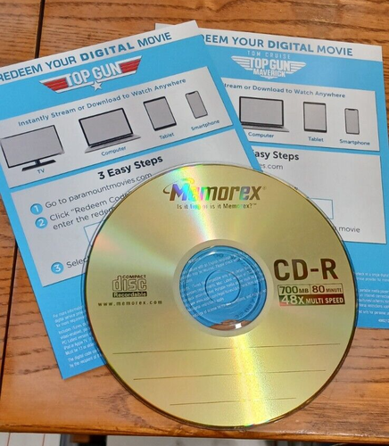 Top Gun & Top Gun Maverick HD Digital Codes + (a dvd) READ | eBay