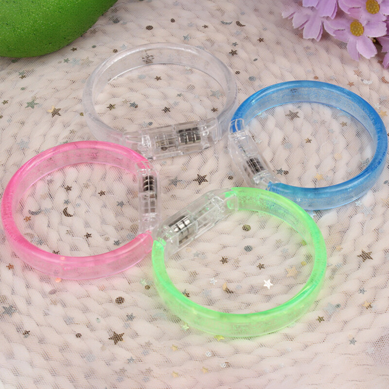 Flashing Wrist Luminous Bangle Acrylic Bracelets Party Supplies LED ...