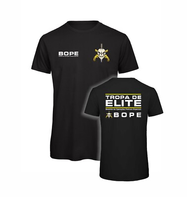 T-SHIRT BOPE Tropa De Elite Brazil Special Elite Forces Military Black ...