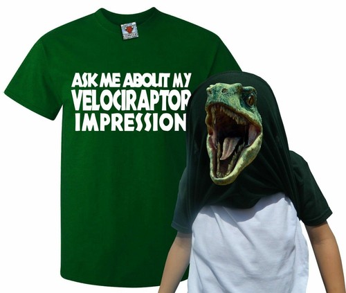 Ask Me About My Velociraptor Flip T-Shirt - Funny t shirt raptor ...