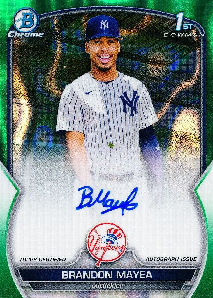 2023 Bowman Chrome - Prospect Autographs Green Refractor #CPA-BMA ...