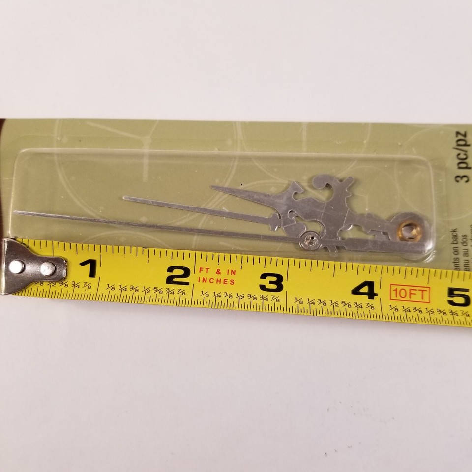 New ARTMINDS Silver Tone Metal Clock Hands 3 Pc. Hour, Minute, Seconds ...