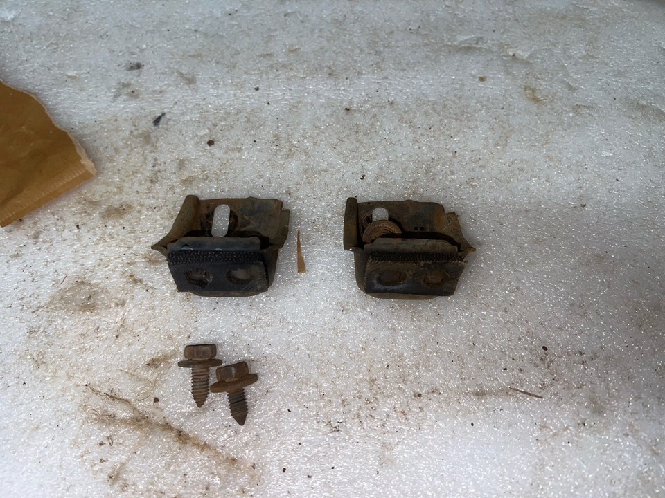 1960 1966 Chevrolet GMC Pickup Truck Rear Hood Adjuster Bumpers C10 C20 ...