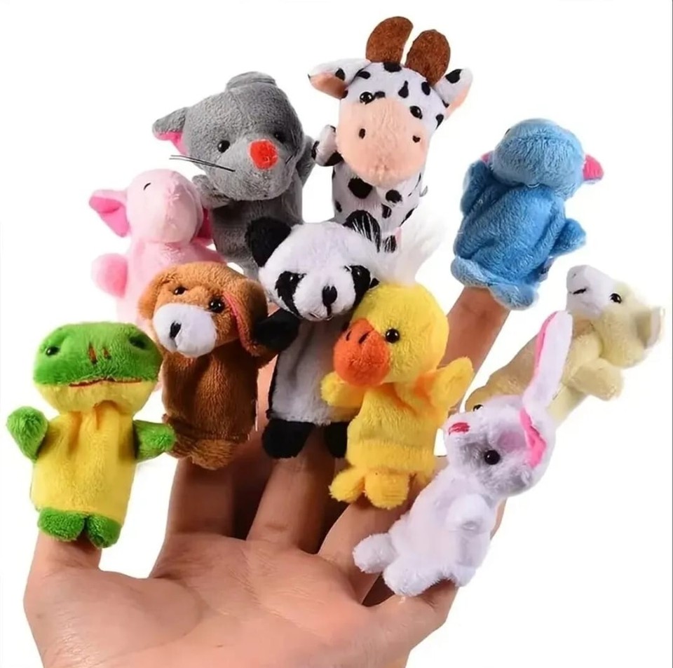 Cartoon Hand doll finger puppet baby children toy early education ...