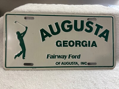 Vintage Fairway Ford Augusta Georgia Booster License Plate | eBay