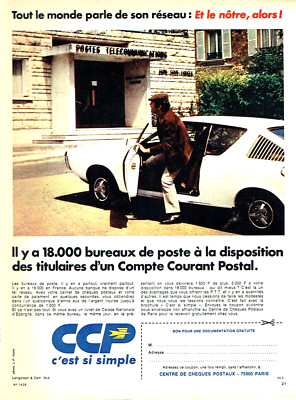 Publicité Advertising 04 24 1972 CCP la Poste compte courant postal | eBay