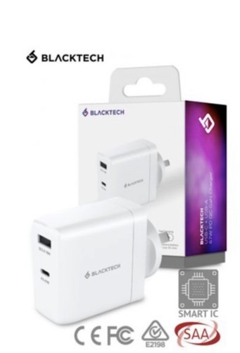 Blacktech USB-C USB-A 67w PD Charger for MacBook Pro /Air and Phone ...