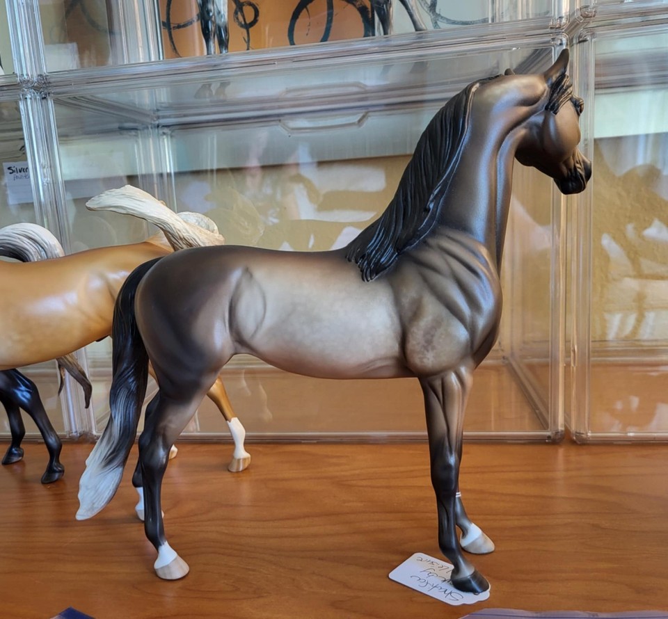 Peter Stone Model Horse Arabian mare bay going grey | eBay