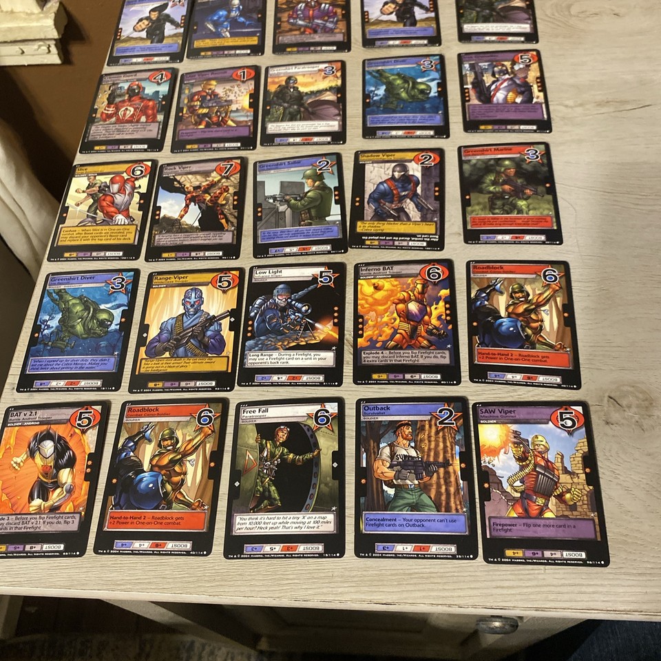 GI JOE TCG Trading Card Game Rares G.I. CCG Collection Wizards 2002 30 ...