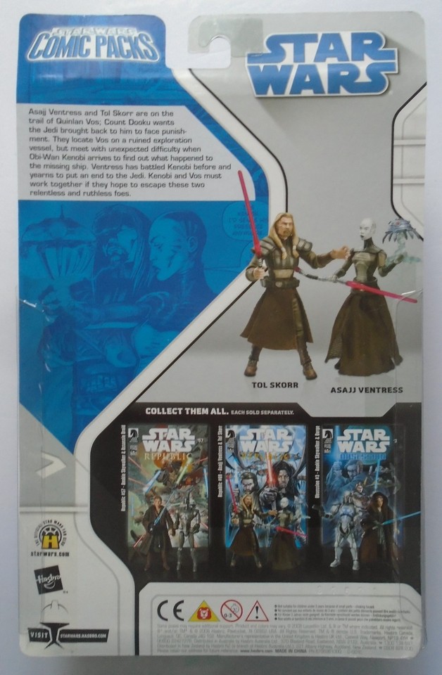 Star Wars Comic Packs #1 Asajj Ventress & Tol Skorr Action Figures ...