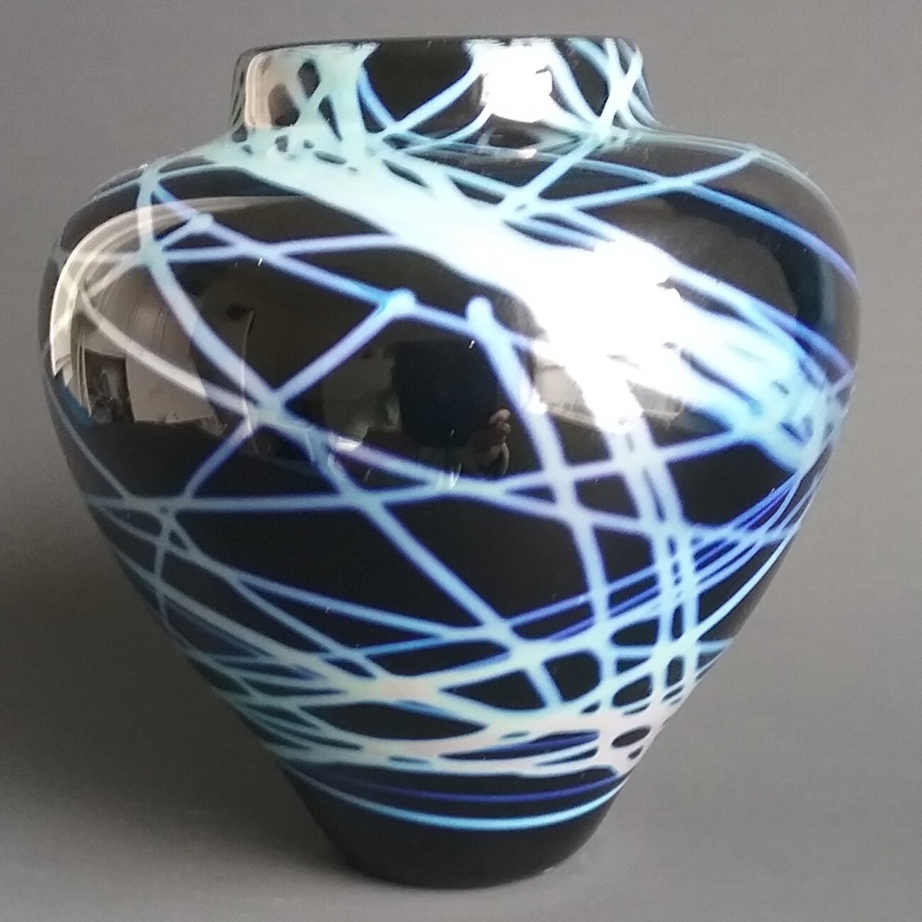 Signed Colin Stone Glass Vase | eBay