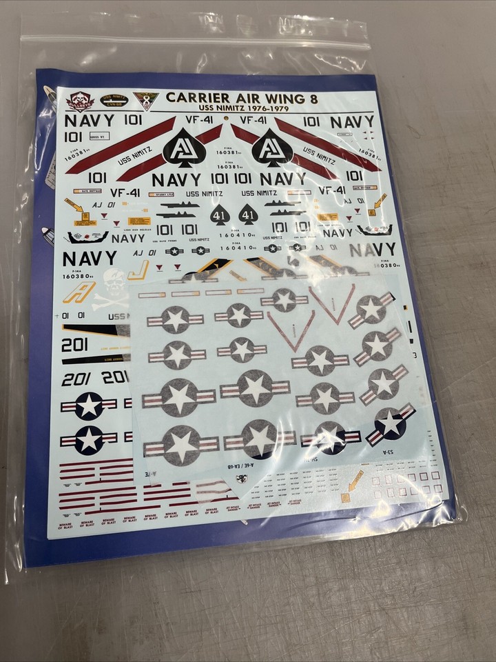 1/48 Bullseye Decals #48033 USS Nimitz Carrier Air Wing 1976-1979 | eBay