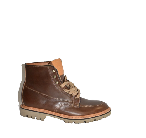 New! ALLEN EDMONDS Freeport Apron Toe Boot Brown Leather Size 11 D ...