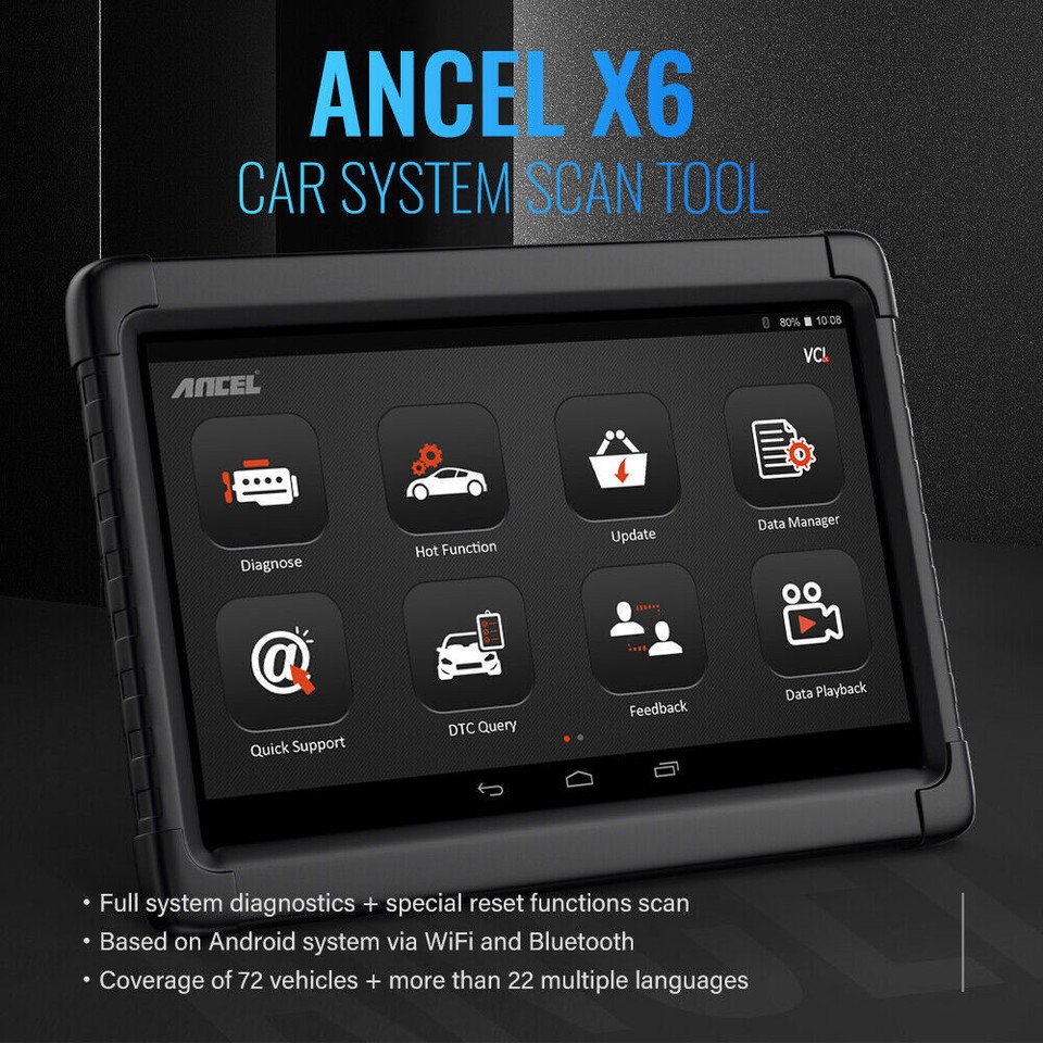 OBD2 Bidirectional Scan Diagnostic Tool ABS SRS Code Reader Reset OIL ...