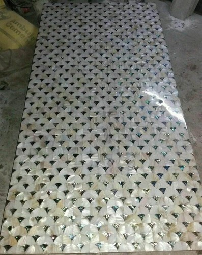 5'x2.5' Black Marble MOP Inlay Pietra Dura Stone Center Dining Table ...