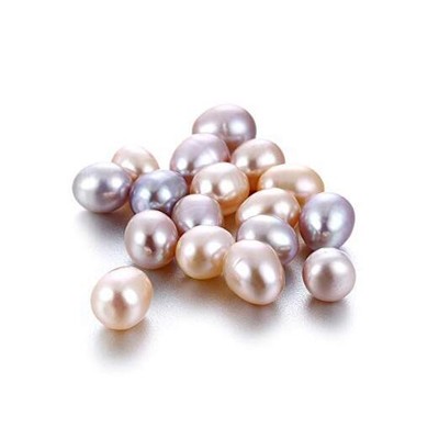 50Pcs Freshwater Cultured Pearl, Natural Oval Oyster Pearls Beads ...