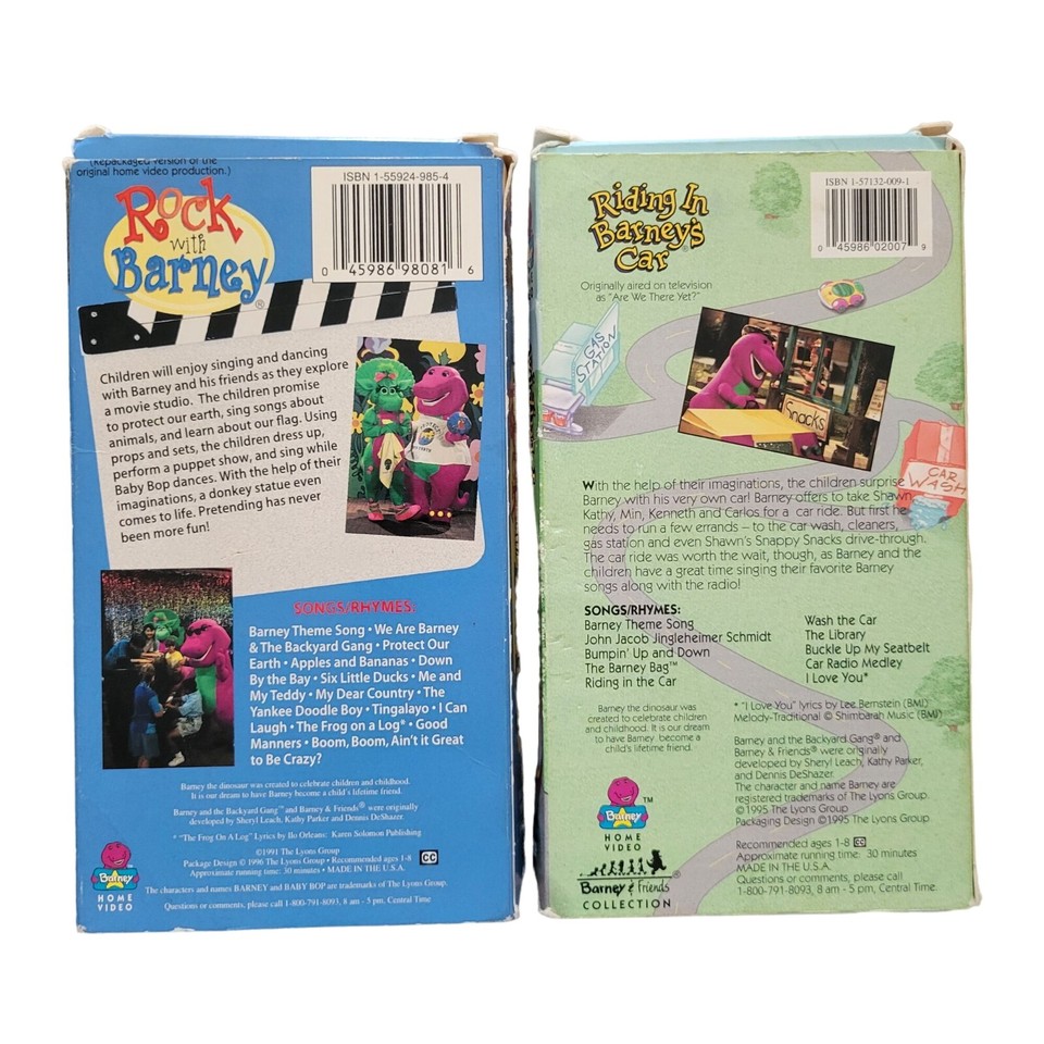 Barney Riding in Barneys Car VHS 1995 Rock with Barney VHS 45986020079 ...