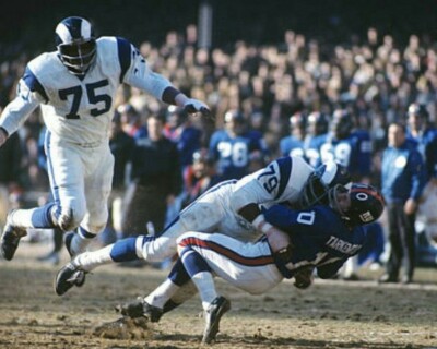 COY BACON FRAN TARKENTON 8X10 PHOTO LOS ANGELES RAMS LA GIANTS PICTURE ...