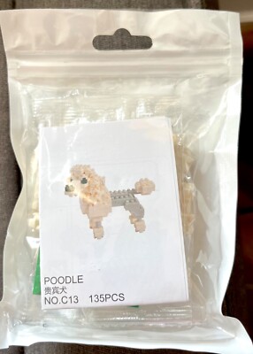 Poodle Mini Brick Kit 135 Pcs Toy Nano Brick, Dog Figure | eBay