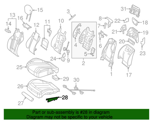 NEU MERCEDES-BENZS KLASSE RIGHT SEAT CISHION PAD BRACKET A2229130110 ...