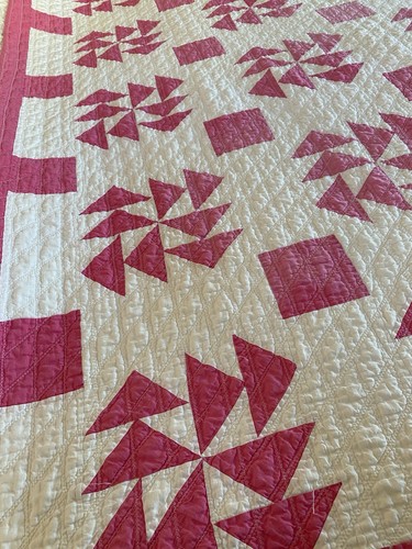 Antique Handmade Shoo Fly Pinwheel Patchwork Quilt 73” X 67 Excellent ...