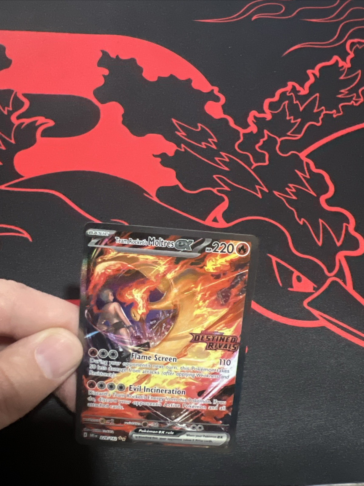 Team Rocket's Moltres ex 229/182 - Destined Rivals Stamped Promo ...