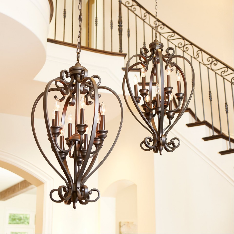 Quorum International 6854-9-86 Bryant Foyer Pendant Oiled Bronze ...
