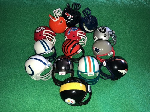 NFL AFC PLASTIC FOOTBALL HELMETS TOY LOT 14 VINTAGE MINIATURE! | eBay