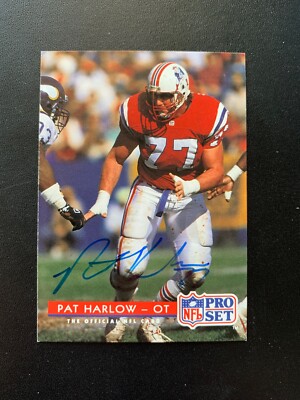 Pat Harlow Signed 1992 Pro Set #247 Card New England Patriots Autograph ...