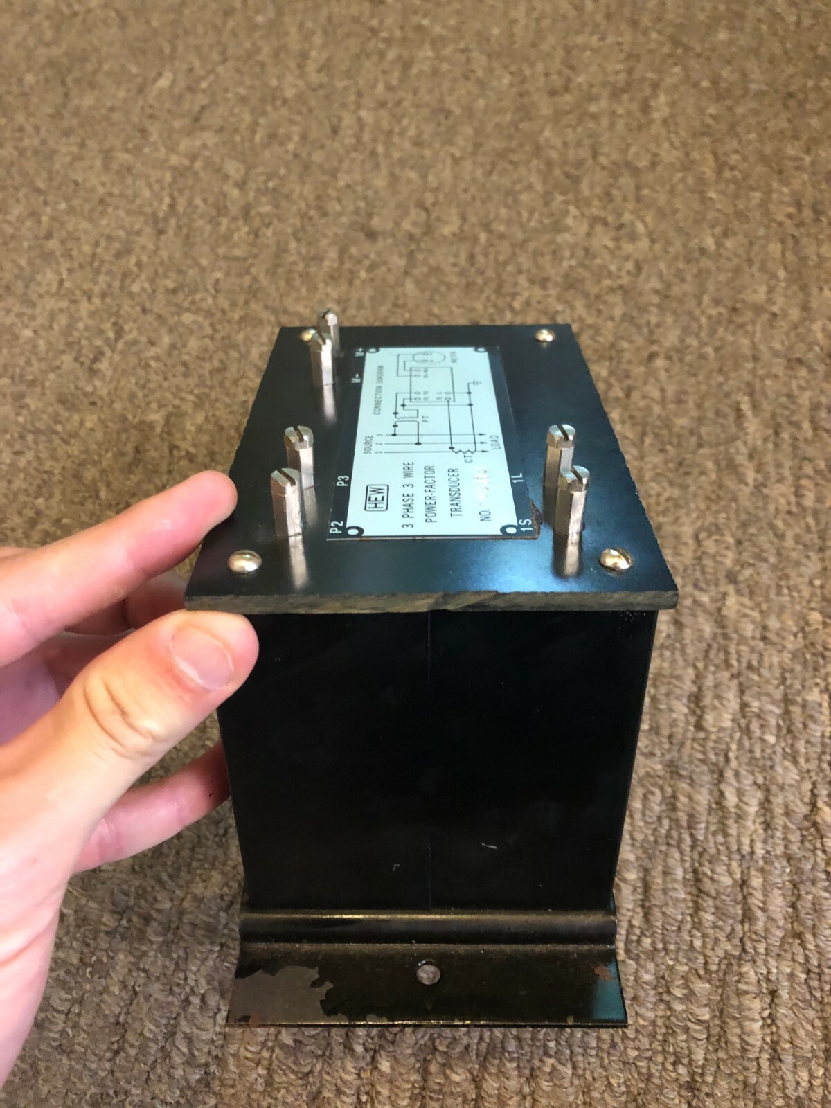 HEW 3 Phase 3 Wire Power Factor Transducer Analog Meters NR-96 cos phi ...
