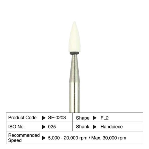 Dental Abbrasives-12 pc.Dura-White AluminumOxide Stones:Shank HP/Shape ...