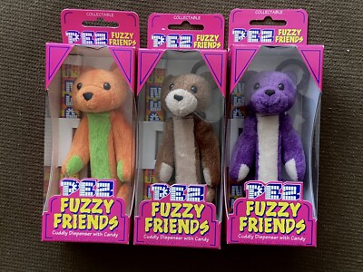 PEZ Fuzzy Friends Bear Collection - Lot Of 3 - Sealed, Unopened | eBay