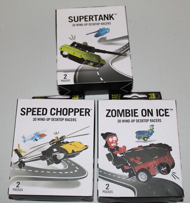 Supertank Speed Chopper Zombie on Ice 3D Wind-Up Desktop Racers Pack ...