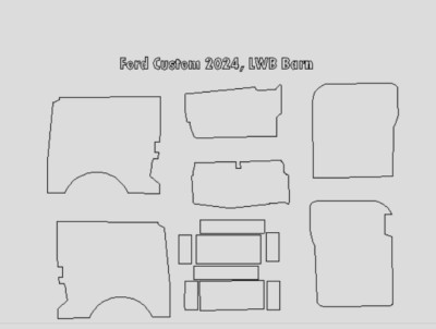 Renault Kangoo L1 2024 ply lining kit DXF file | eBay UK