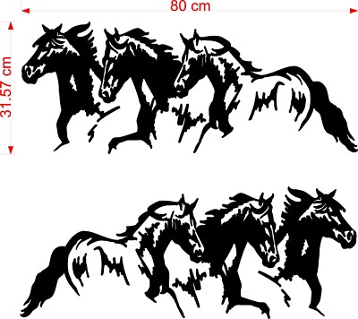 GOLLOPING HORSES VINYL DECAL STICKER, 800 MM LONG 9 DIFFERENT COLOURS ...