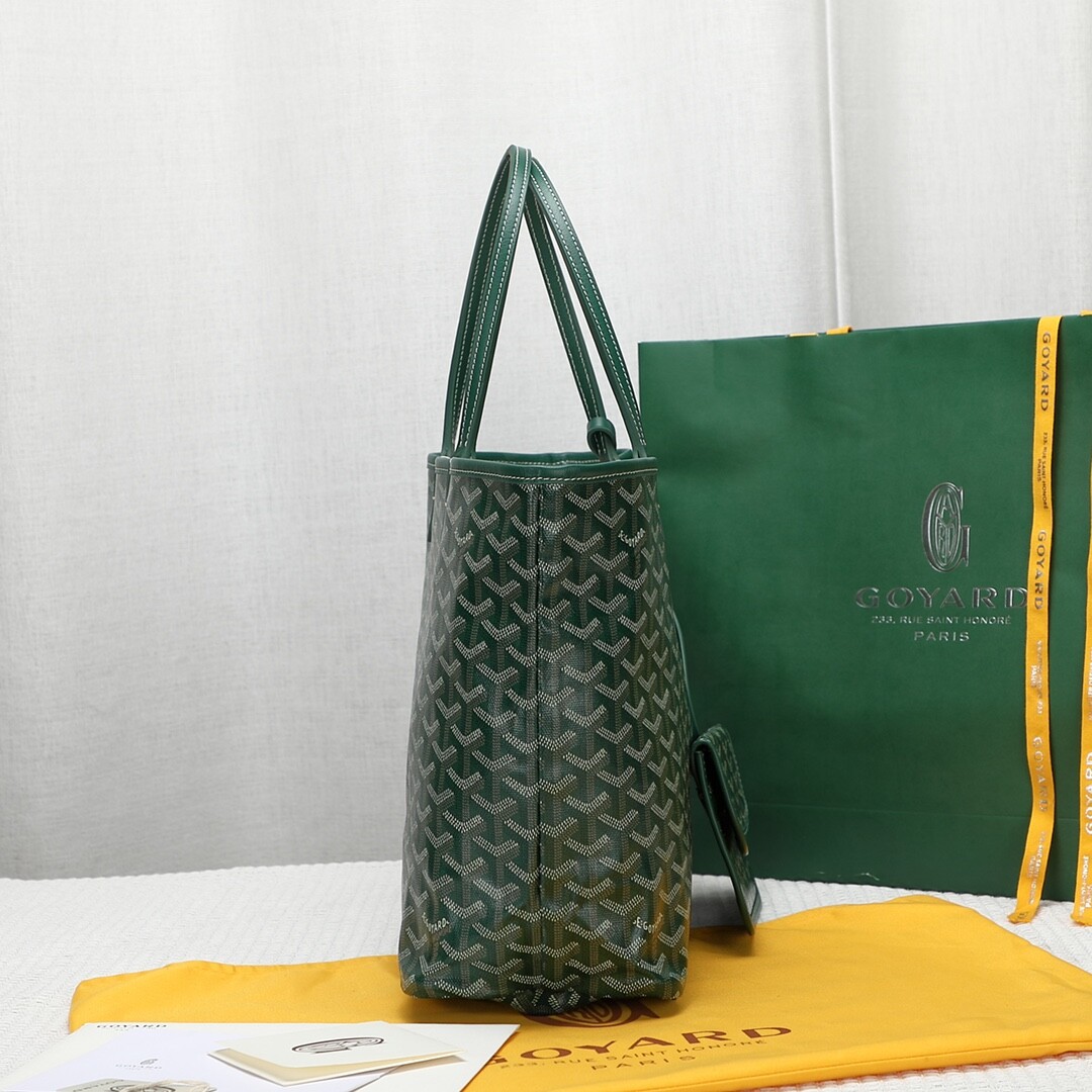 Goyard Saint Louis Tote PM Green Canvas - Gem