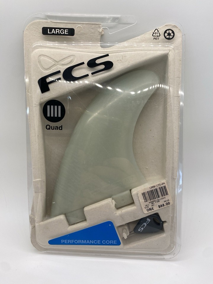 FCS Performance Core Fins Open Box 3 Surfboard Fins Size Large Quick ...