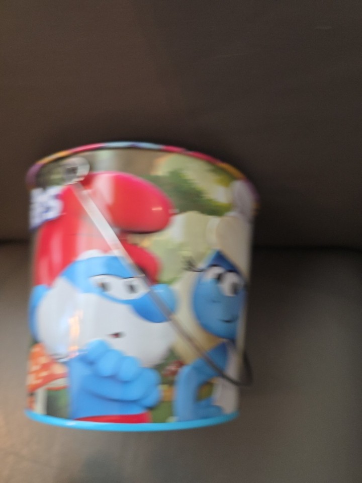 Smurfs 2025 AMC Exclusive Smurfs Popcorn Bucket Tin wth Handle Mama ...