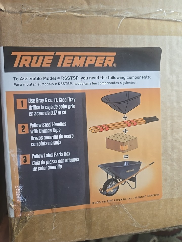 True Temper Wheelbarrow Parts Box Only R6STSP14 00068805VB | eBay