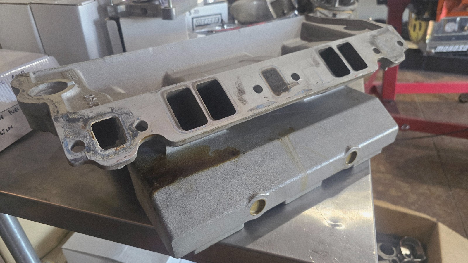 Edelbrock X1 6x2 Cross Ram Intake Manifold 6-2 BBL Carbs Small Block ...