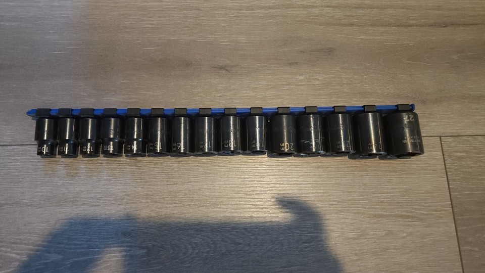 14 piece Matco Socket Set Impact Shallow 1/2 Drive 10mm - 24mm (no 23mm ...