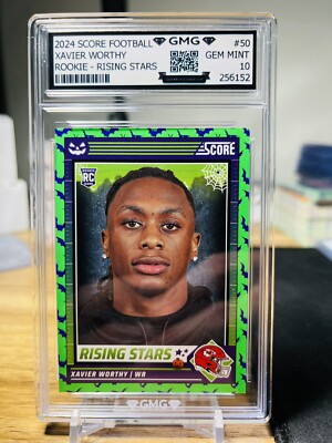 2024 Score Football Xavier Worthy Rookie GMG Graded 10 Gem Mint 💎 RC | eBay