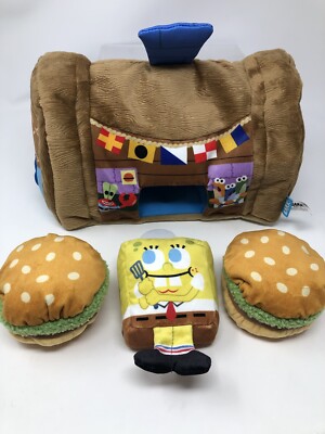 Barkbox The Krusty Krab Spongebob Square Pants Hide & Squeak Play Set ...