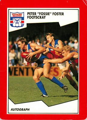 1989 FOOTSCRAY BULLDOGS AFL Card PETER FOSTER Western Scanlens | eBay ...