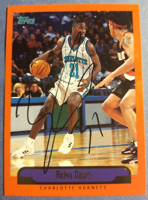 Ricky Davis Charlotte Hornets 2000 Topps Autographed Basketball Card | eBay