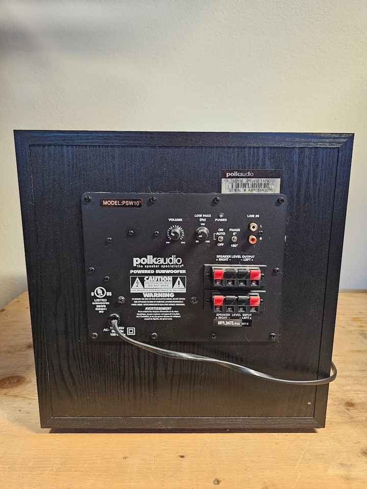 Polk Audio PSW10 Powered Home Theater Subwoofer | eBay