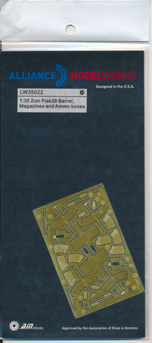 Alliance Model Works 35022 1/35 German 2cm Flak Metal Barrel and Ammo ...