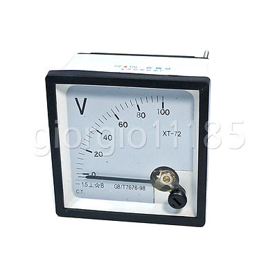US Stock DC 0~100V Square Analog Volt Pointer Needle Panel Meter ...