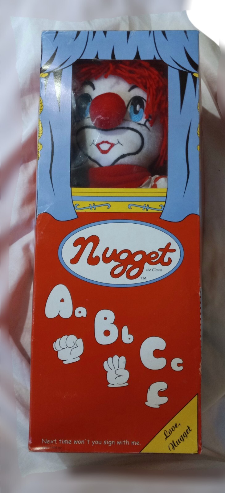 Nugget the Clown. Sign Language Plush Doll 1999 Nugget's Window. NEW | eBay